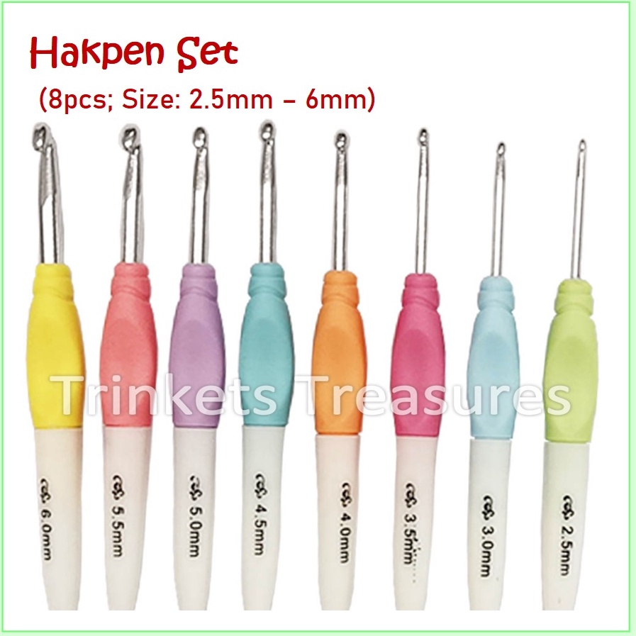 Jual Penjualan Pilihan Hakpen besi SET ergonomis crochet hook set ...