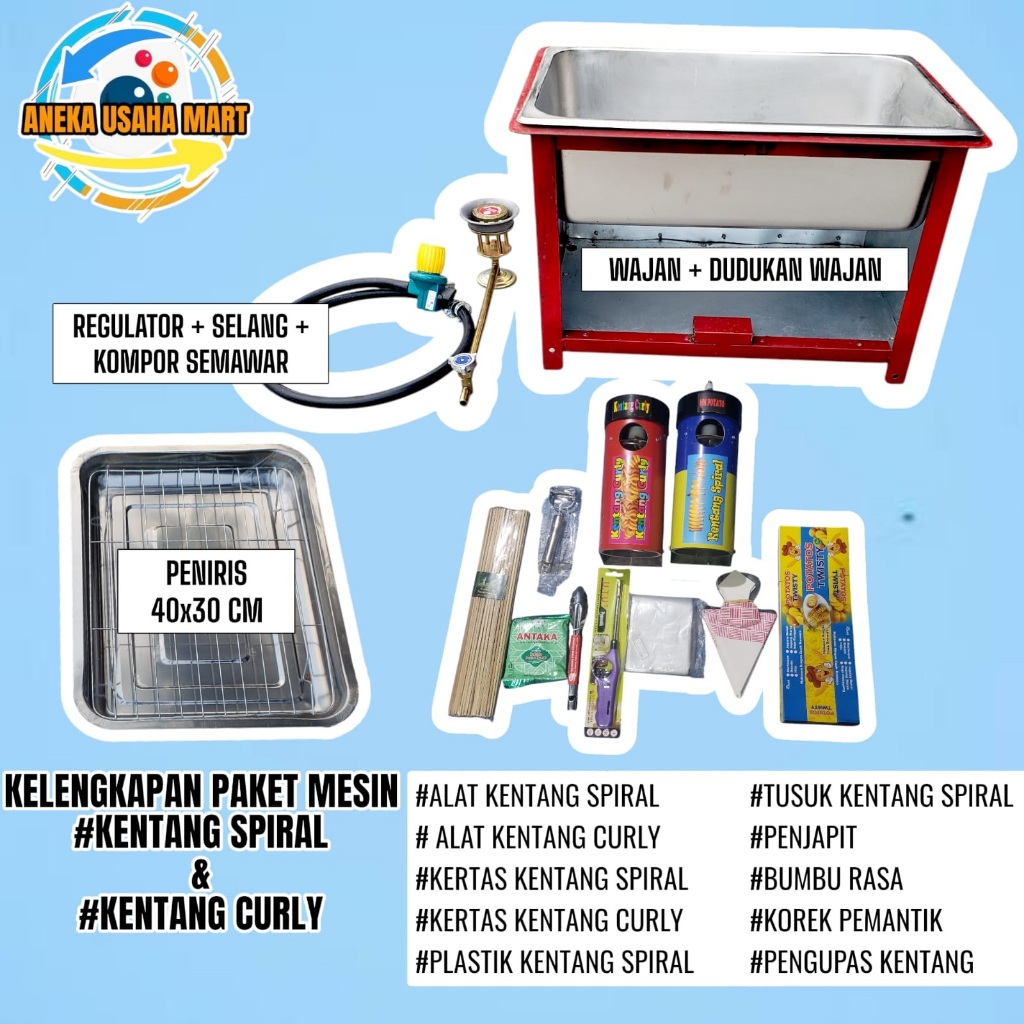 Jual Paket Usaha Lengkap Kentang Curly dan Kentang Spiral Fullsett ...