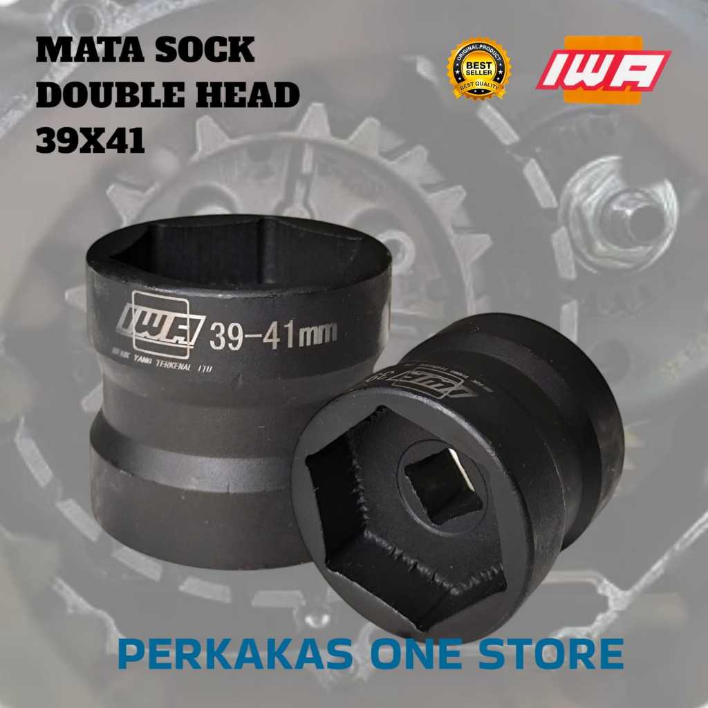 Jual Mata Kunci Shock Sok CVT 39x41 Mur Kopling Matic Double Head Socket IWA Drive 1/2 inch ...