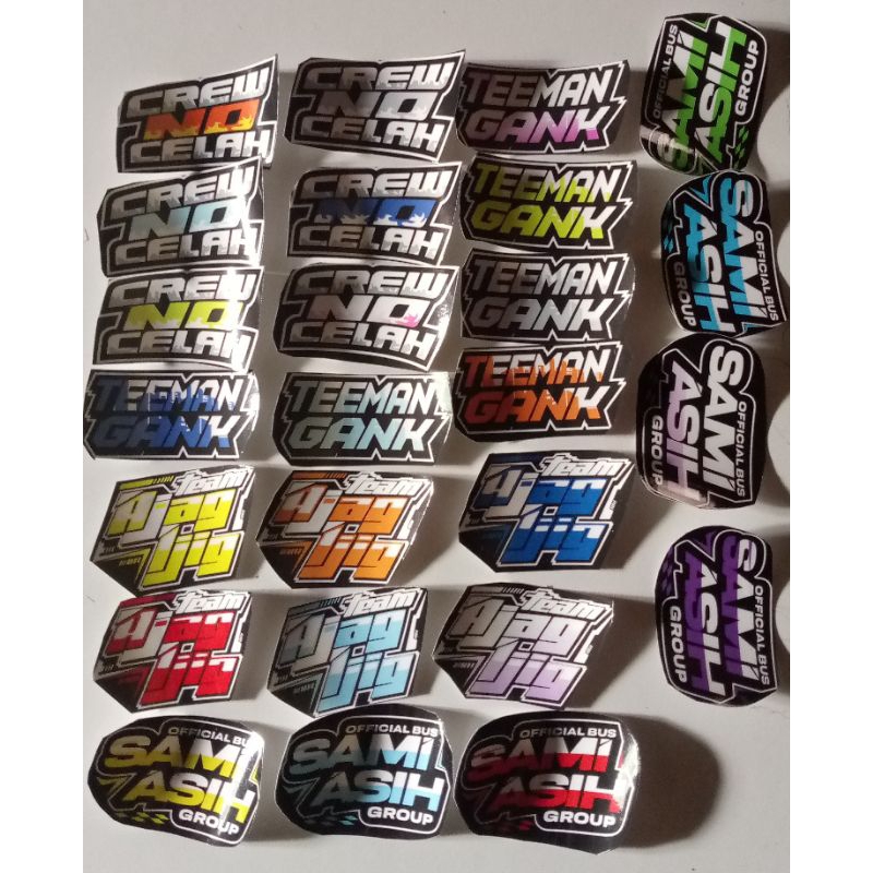 Jual stiker julukan ajag ijig, sami asih, crew no celah, teman gank yg ...