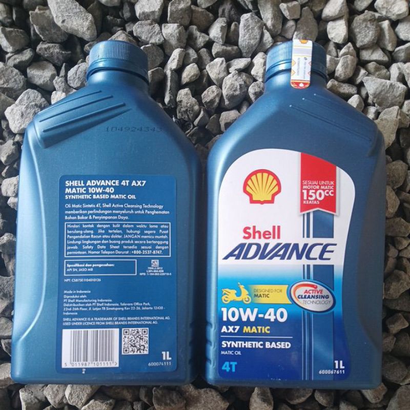 Jual Oli Shell Advance AX7 1 Liter Matic / Scooter SAE 10W-40 | Shopee ...