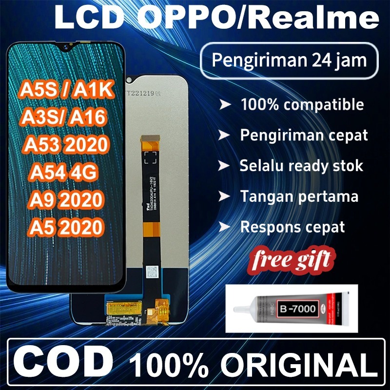 Jual 【ORIGINAL+lem+obeng】LCD OPPO A1K/A5S /12/ A3S/A16/A53 2020/A54 4G ...