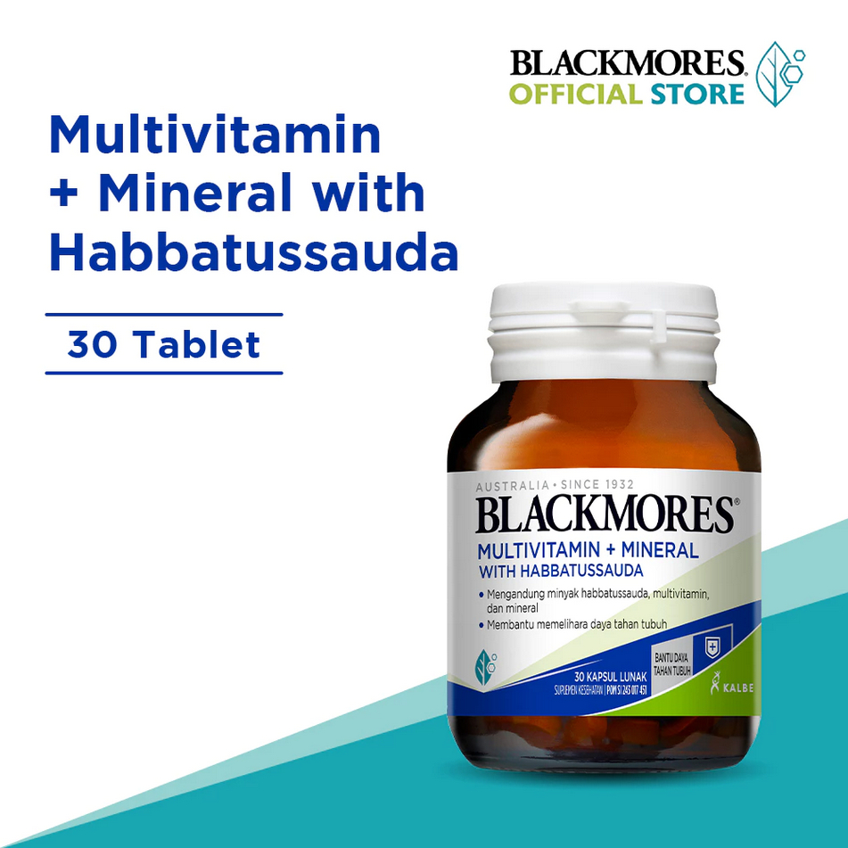 Jual BLACKMORES MULTIVITAMINS PLUS MINERALS WITH HABBATUSSAUDA 30 CAPS | Memelihara Daya Tahan ...