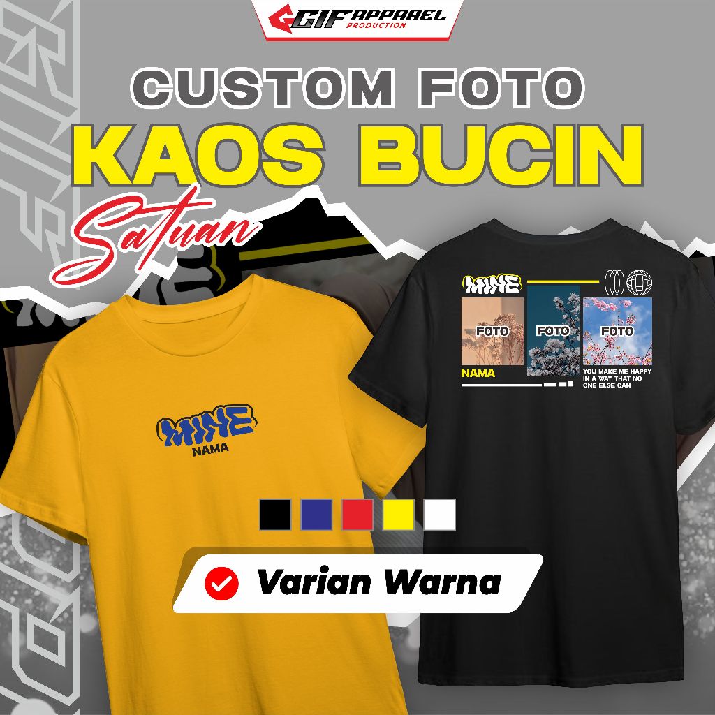 Jual KAOS SABLON CUSTOM FOTO Bucin - Request FOTO suka-suka - Baju ...
