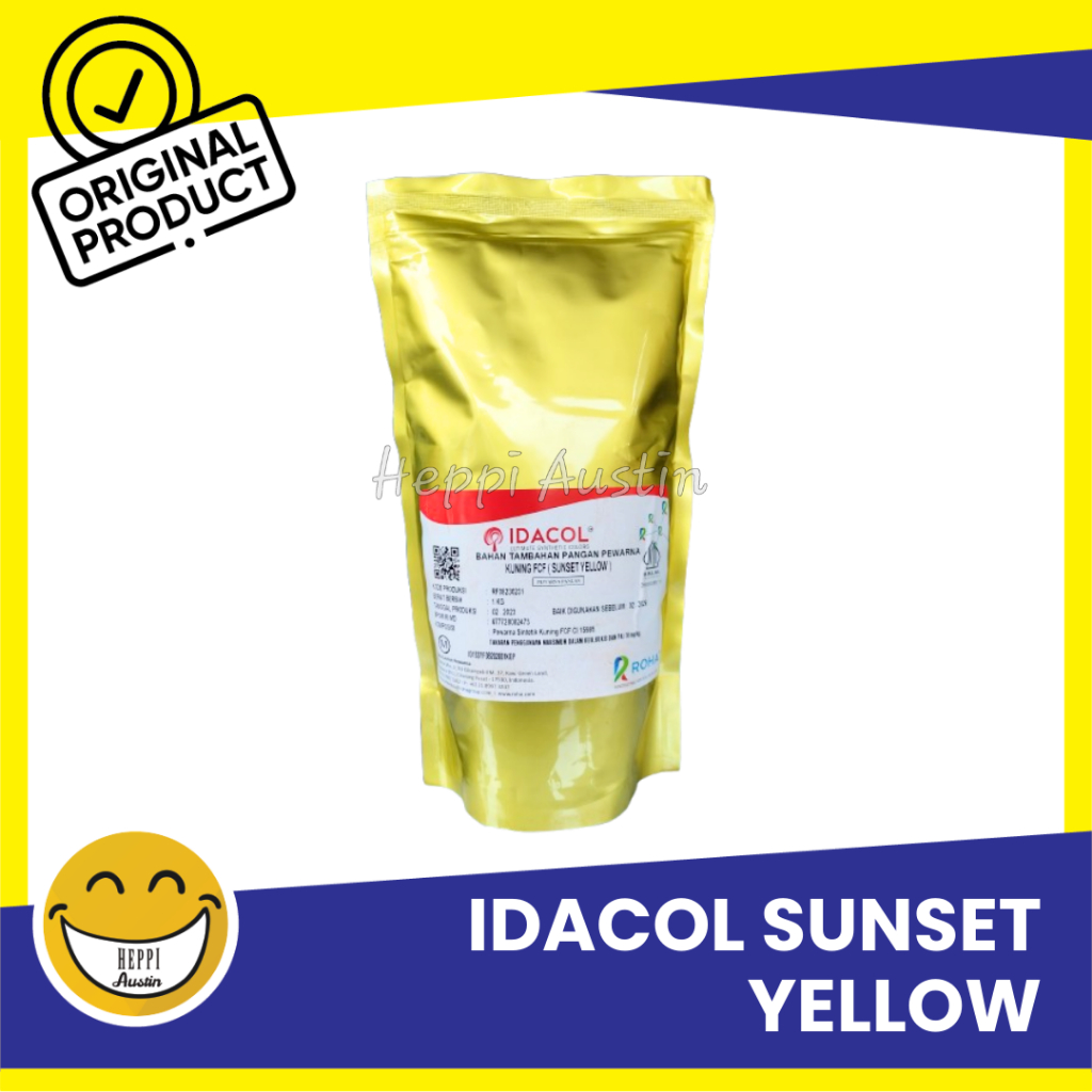 Jual Pewarna Makanan Sunset Yellow Idacol Roha 1 KG | Shopee Indonesia