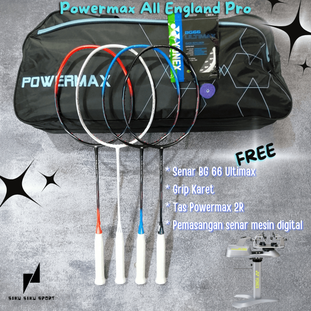 Jual Raket Badminton Powermax All England Pro | Shopee Indonesia