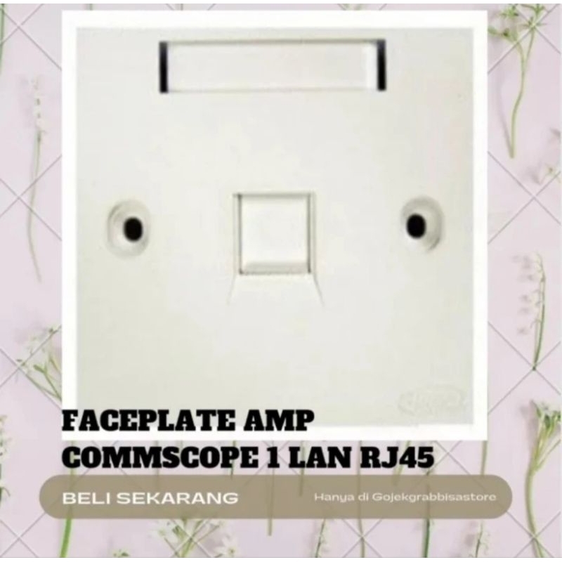 Jual FACEPLATE AMP COMMSCOPE LAN RJ45 SINGLE 1 LUBANG 1 HOLE | Shopee ...