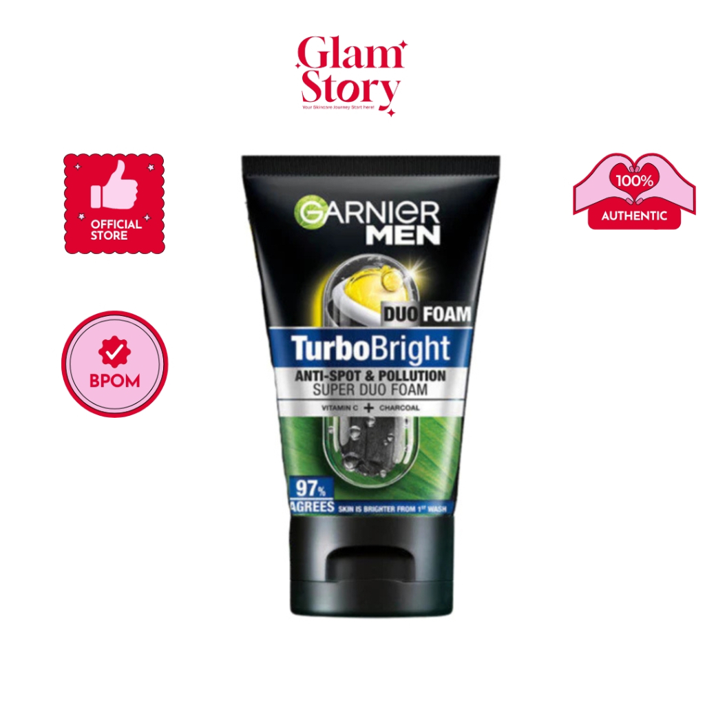 Jual Garnier Men Turbo Bright Super Duo Foam Skin Care | Shopee Indonesia