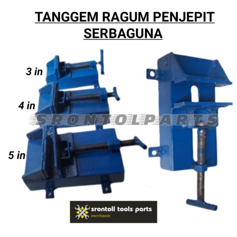Jual Tanggem ragum catok penjepit 5 4 3 inch serbaguna bahan besi kanal ...