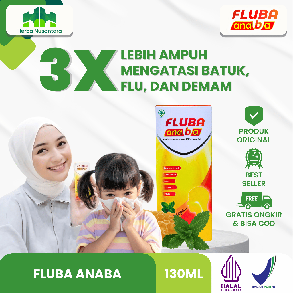 Jual FLUBA ANABA 130ML - Membantu Meredakan Batuk, Flu Dan Menurunkan ...