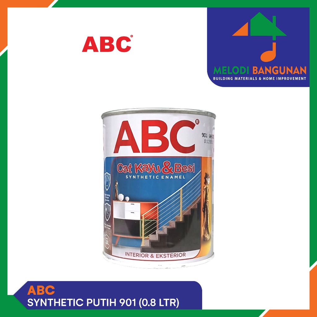 Jual Abc - Cat Kayu + Besi + Kayu Dan Besi Synthetic 901 White + Putih | Shopee Indonesia