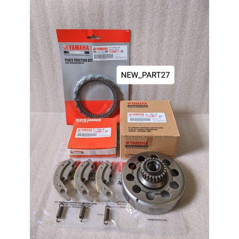 Jual Paket kopling (1S7/5YP) Jupiter MX lama 135 (2005-2010 tidak pake kopling tangan) mangkok ...