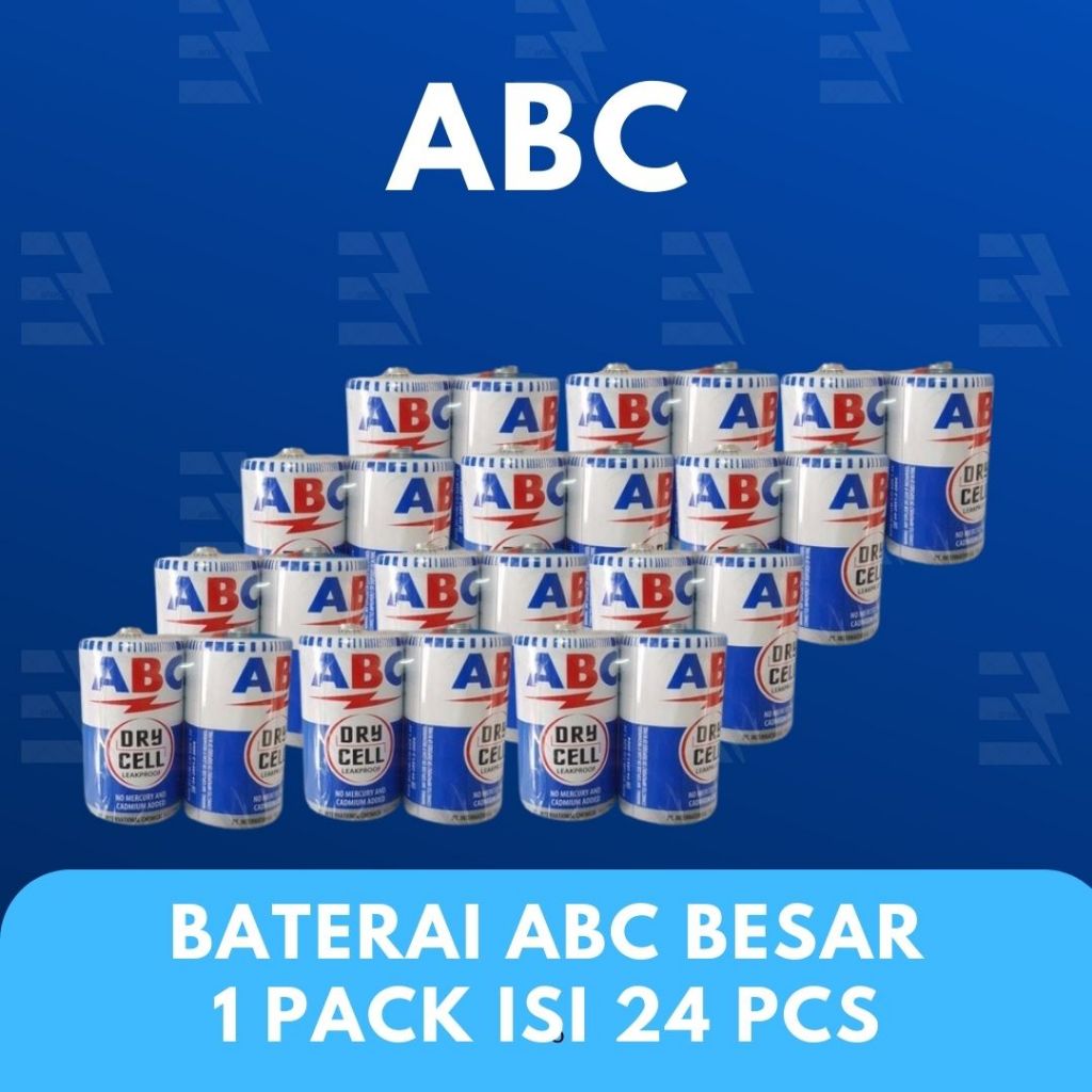 Jual BATERAI / BATREI / BATTERY ABC BESAR 1 PACK ISI 24 PCS | Shopee ...