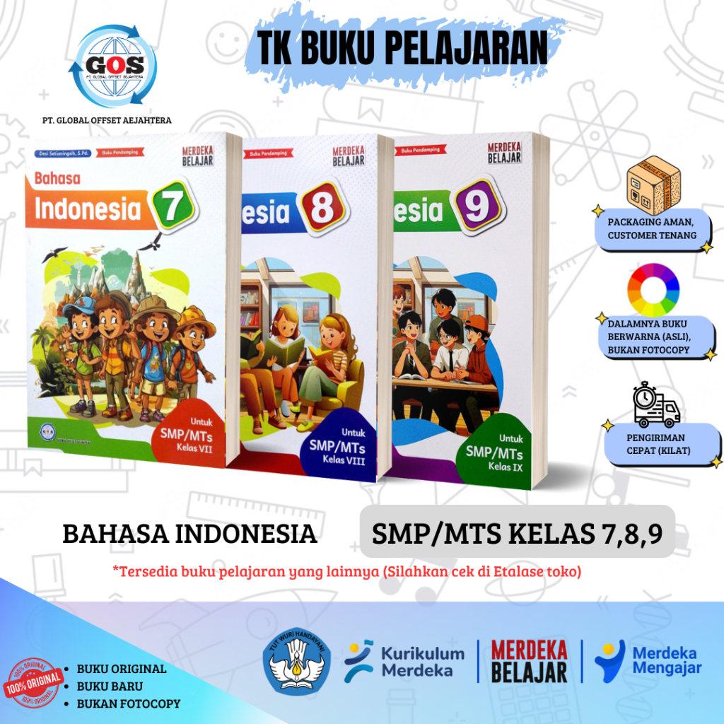 Jual BUKU SISWA BAHASA INDONESIA KELAS 7,8,9 KURIKULUM MERDEKA SMP/MTS PENERBIT: GOS | Shopee ...