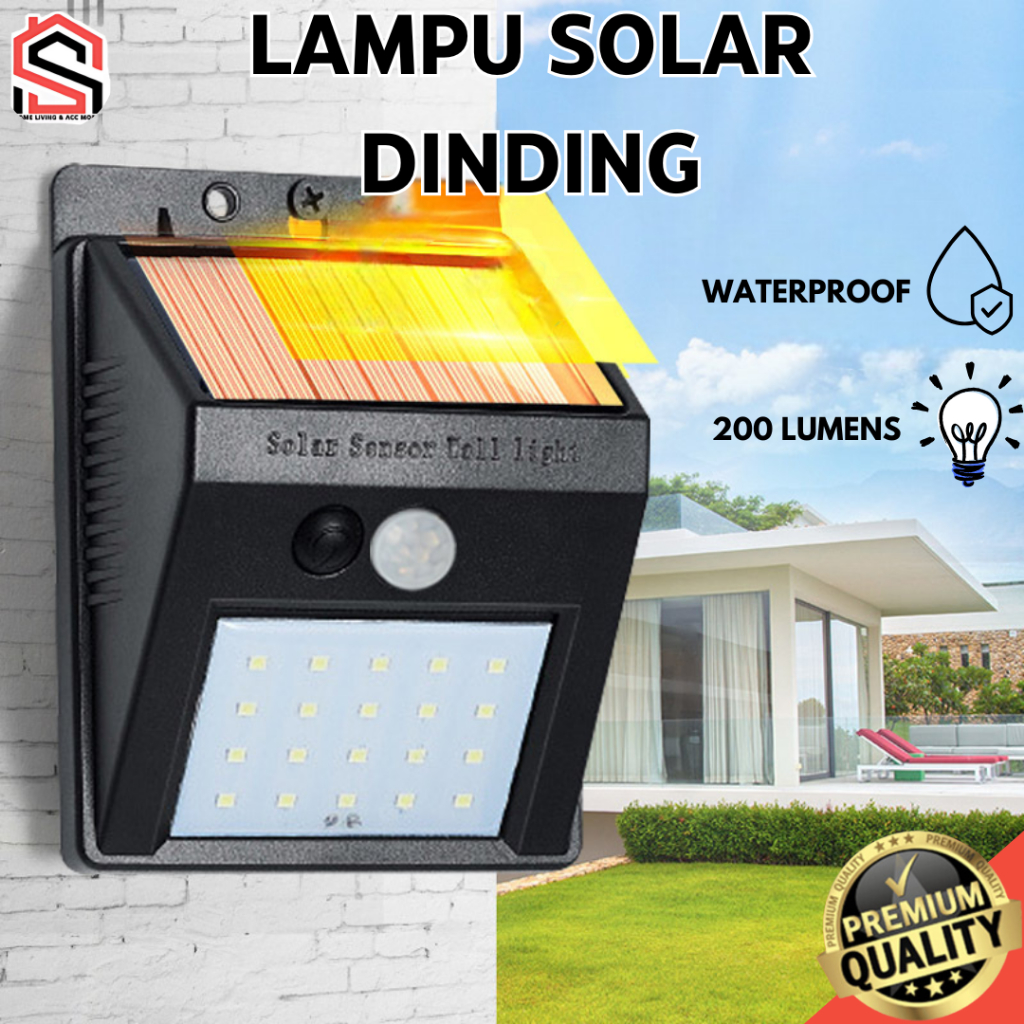 Jual Lampu Solar Dinding 30 LED 200 Lumens Waterproof Solar Cell ...