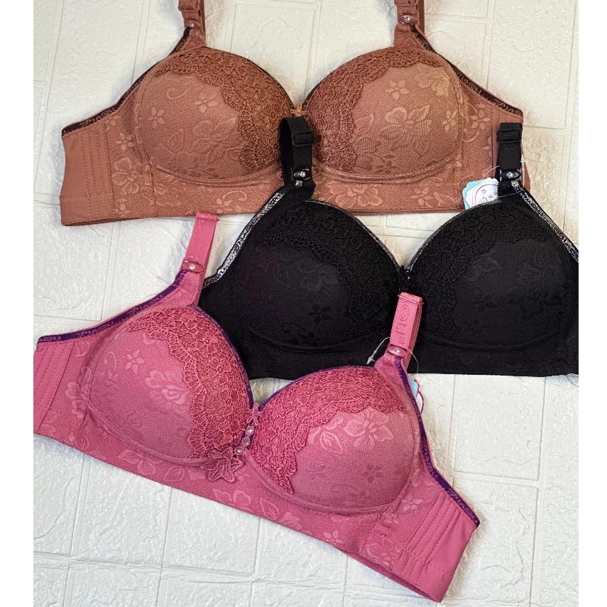 Jual 3pcs BH Bra Tanpa Kawat Paket Hemat Cup Jumbo Busa Standar Size 36 38 40 42 44 46 | Shopee ...