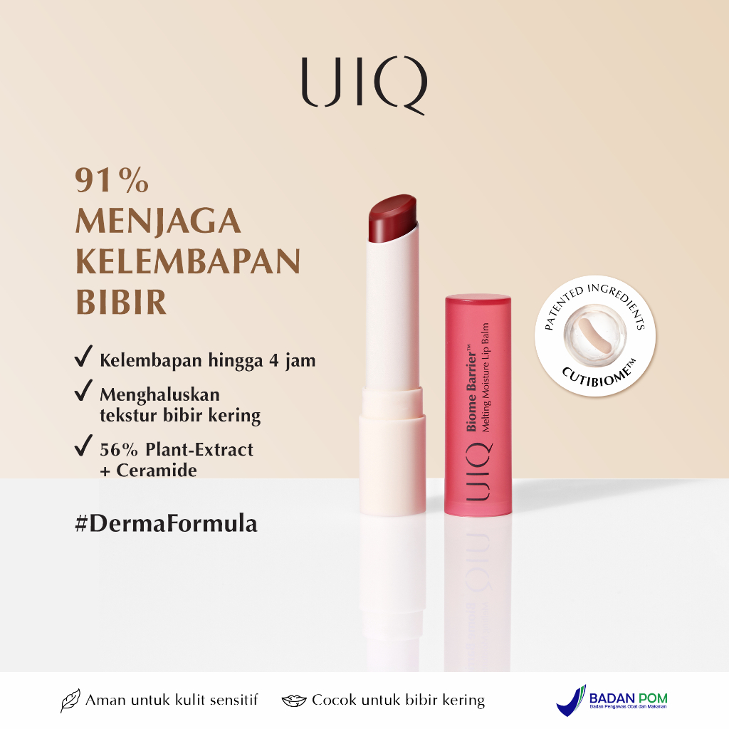 Jual UIQ Biome Barrier™ Melting Moisture Lip Balm Shade Rosy | Shopee Indonesia
