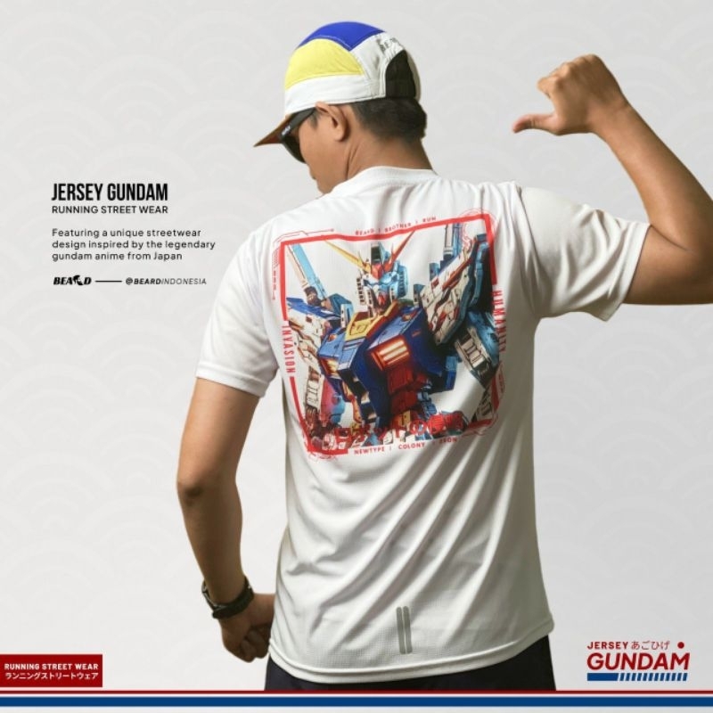 Jual BEARD RUNNING STREET EDISI JERSEY GUNDAM | Shopee Indonesia