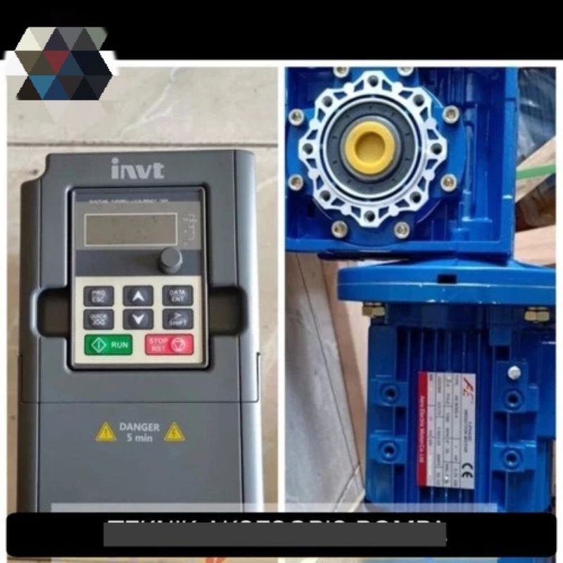 Jual GEAR MOTOR NMRV 050 C/W 4P 1HP 0.75KW 3PHASE with inverter ...