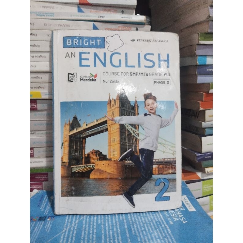 Jual buku bahasa Inggris bright an english kelas 8/VIII/2 smp mts erlangga kurikulum merdeka ...