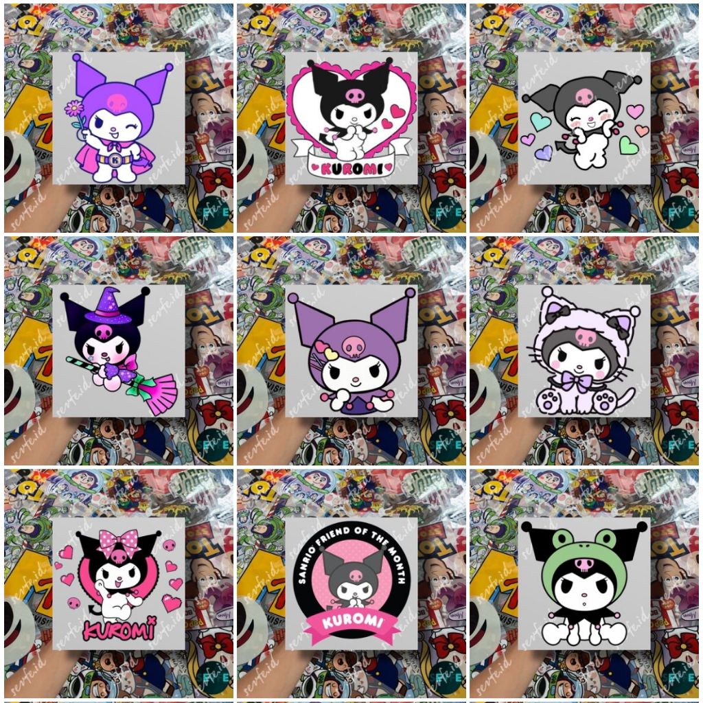 Jual Stiker Sablon Setrika Sablon KUROMI | Shopee Indonesia