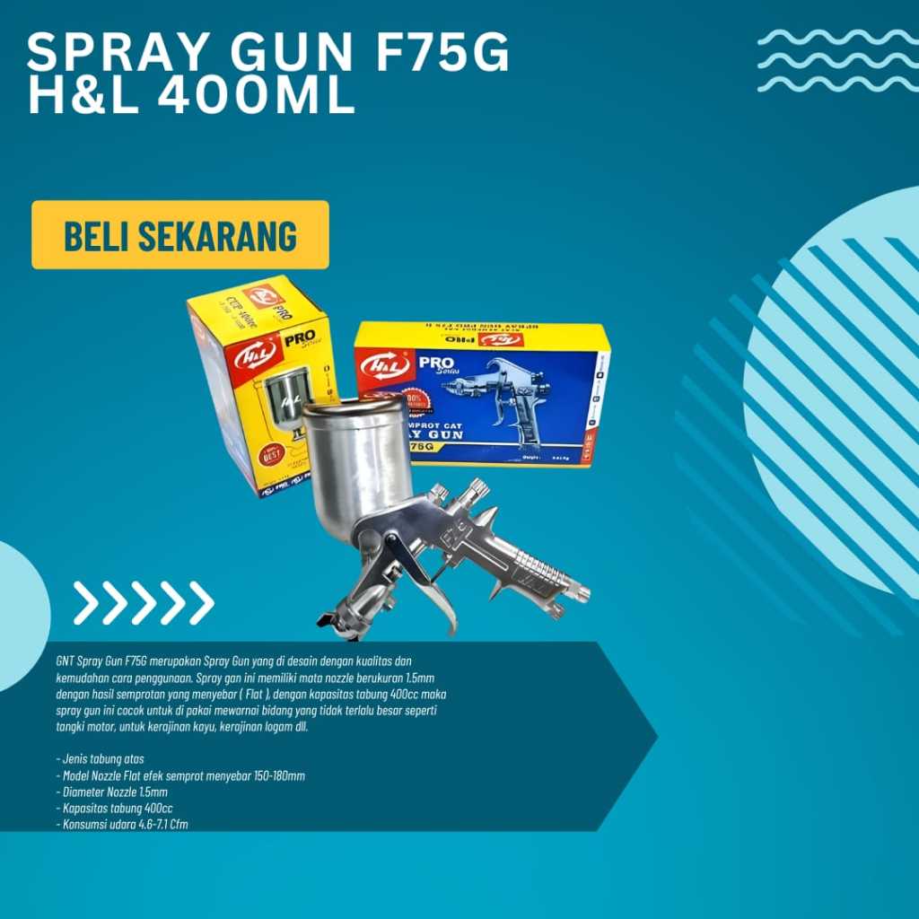 Jual Spray Gun F75G GNT 400ml Semprotan Cat Duko 400ml Sprayer Gun F75G ...