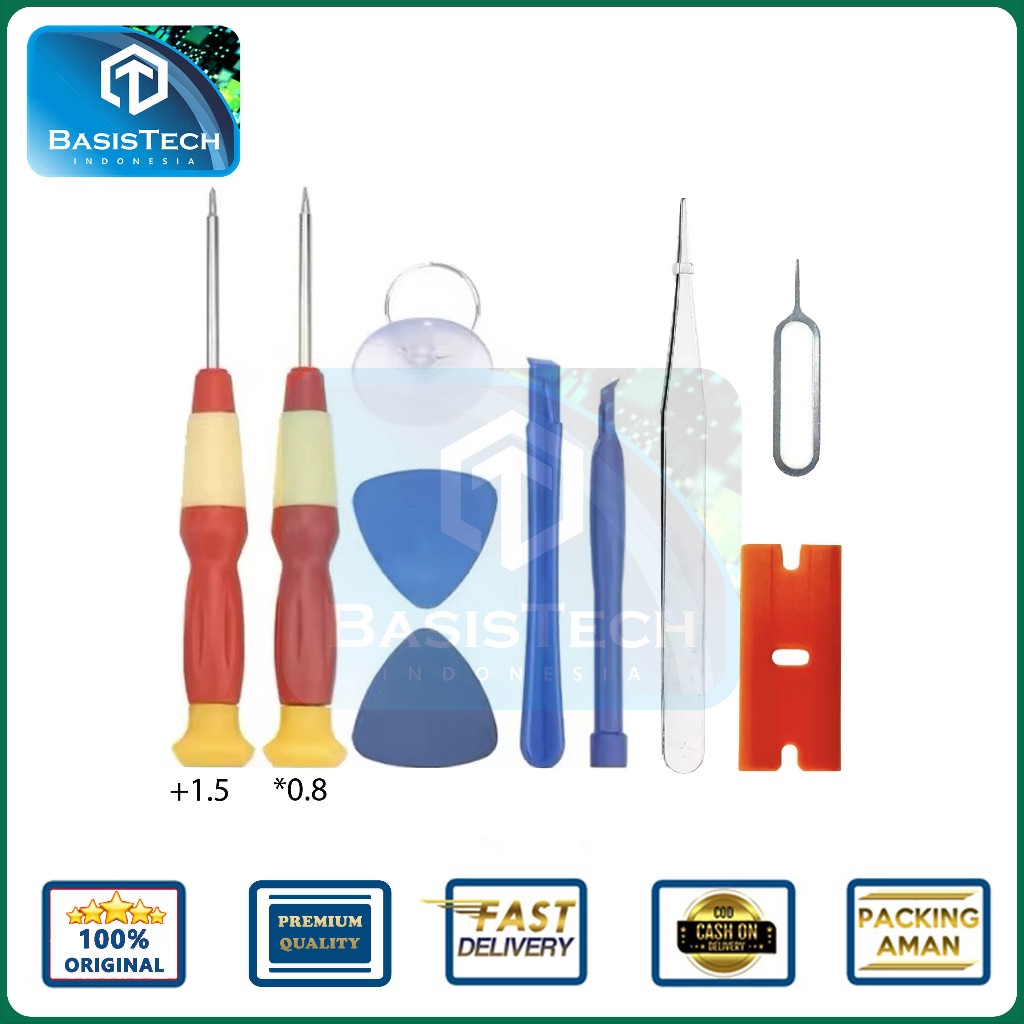 Jual OBENG SET + JARUM PINSET ALAT CONGKEL OPENING TOOLS 10 in 1 - SALE ...