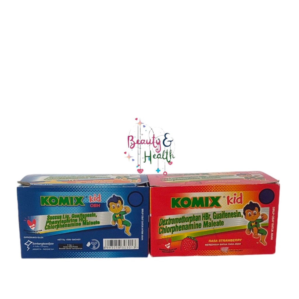 Jual KOMIX KIDS ISI 10/OBAT BATUK ANAK SYRUP/RASA MADU&STRAWBERRY ...