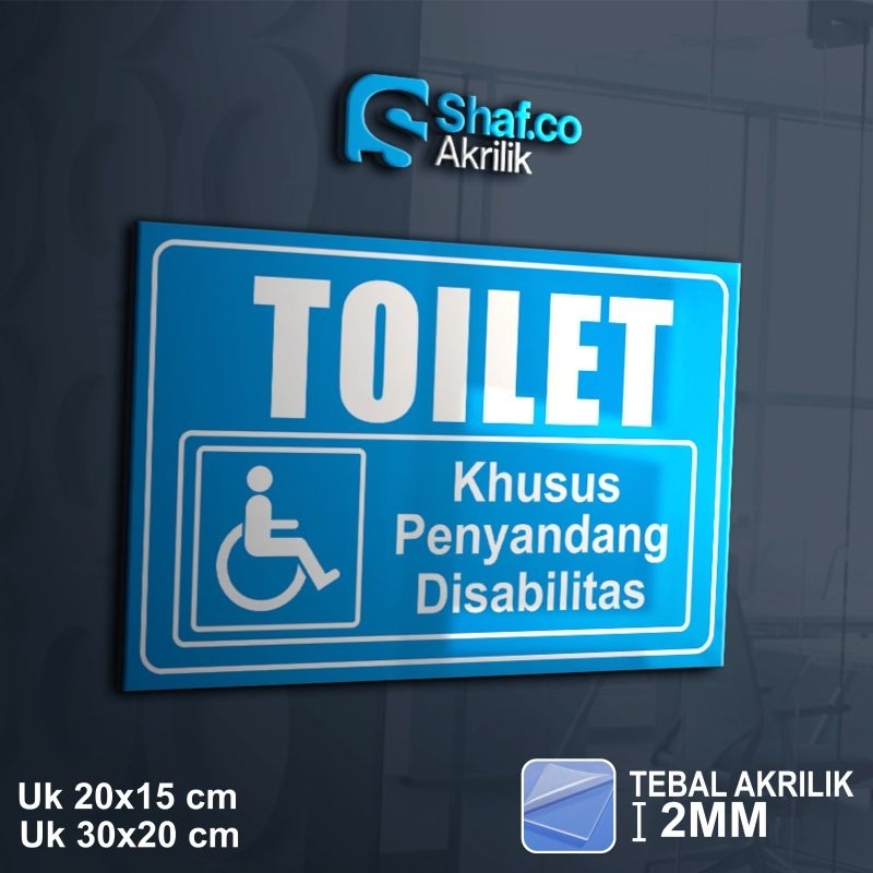 Jual AKRILIK SIGN BOARD TOILET KHUSUS PENYANDANG DISABILITAS // STIKER ...