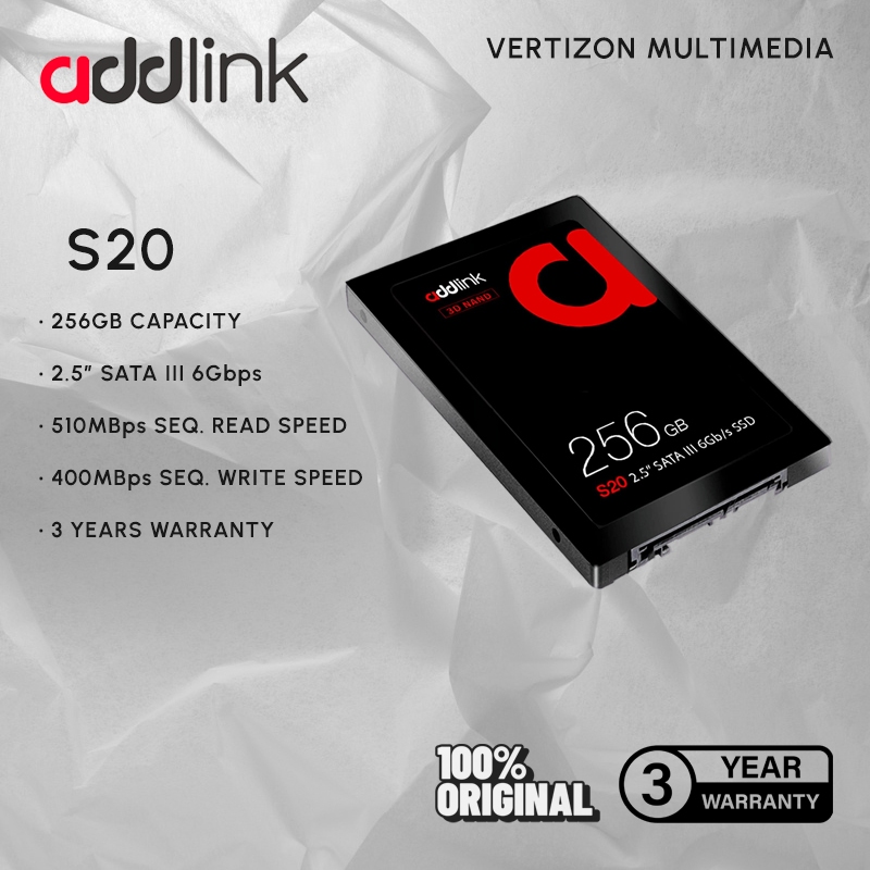 Jual Addlink S20 256GB (SATA SSD) | Shopee Indonesia