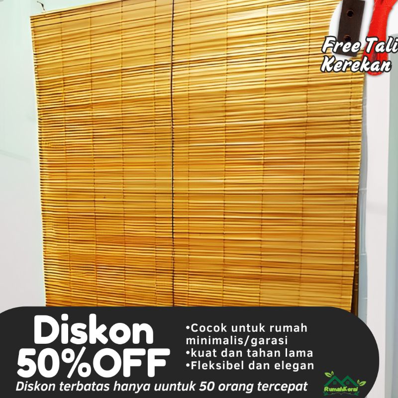 Jual Krey Gulung Bambu Natural Pilihan Pas Untuk Outdoor Size 120cm× ...