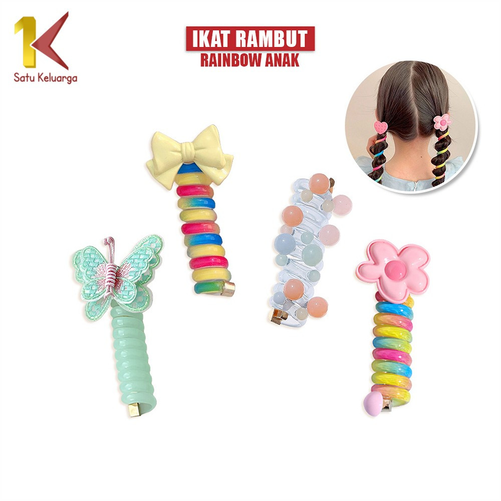 Jual Satu Keluarga Ikat Rambut Bergulir Anak Perempuan Lucu C1167 Karet ...