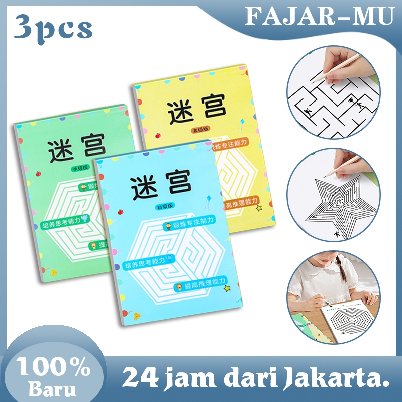 Jual Buku Labirin Anak 3pcs Buku Maze Buku Aktivitas Anak Permainan ...