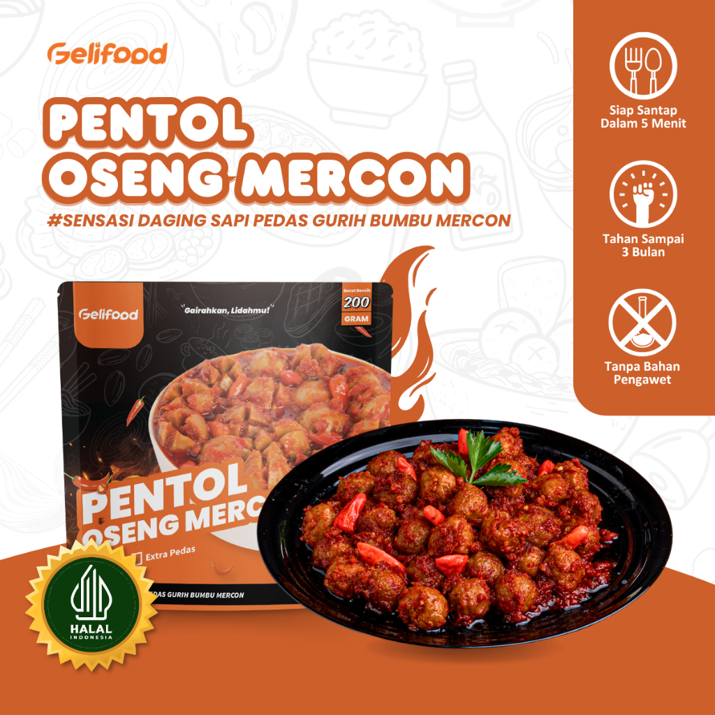 Jual Geli Food - Oseng Pentol Mercon Pedas Daun Jeruk 200gr | Shopee ...