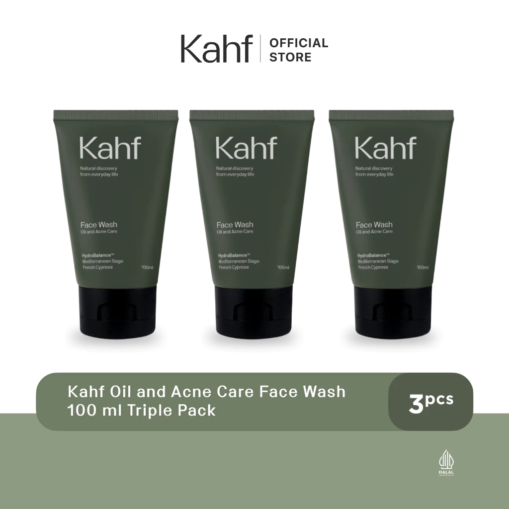 Jual Kahf Oil and Acne Care Face Wash 100 ml Triple Pack - Sabun ...