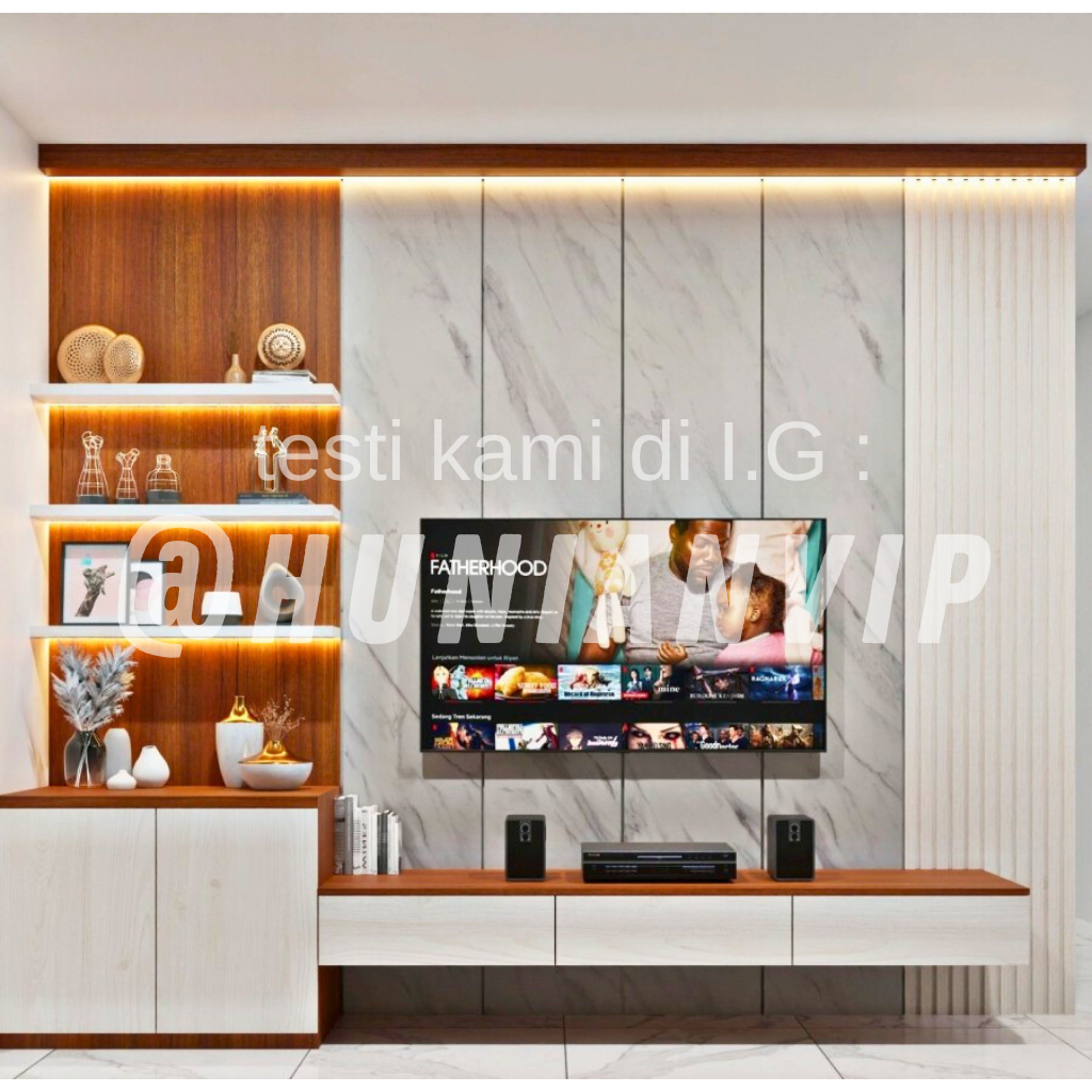 Jual backdrop tv modern bisa request Surabaya | Shopee Indonesia