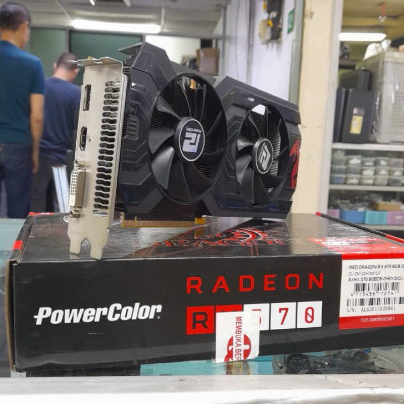 Jual VGA POWERCOLOR RX 570 RED DRAGON 8GB 2ND | Shopee Indonesia