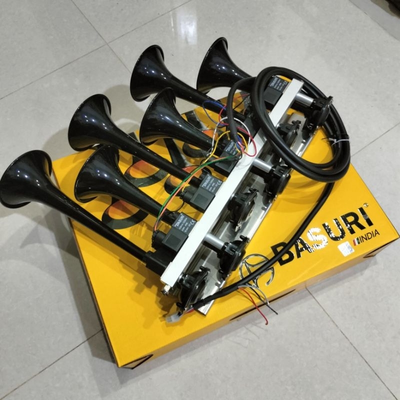 Jual Klakson Basuri V5 Original India 12/24Volt | Shopee Indonesia