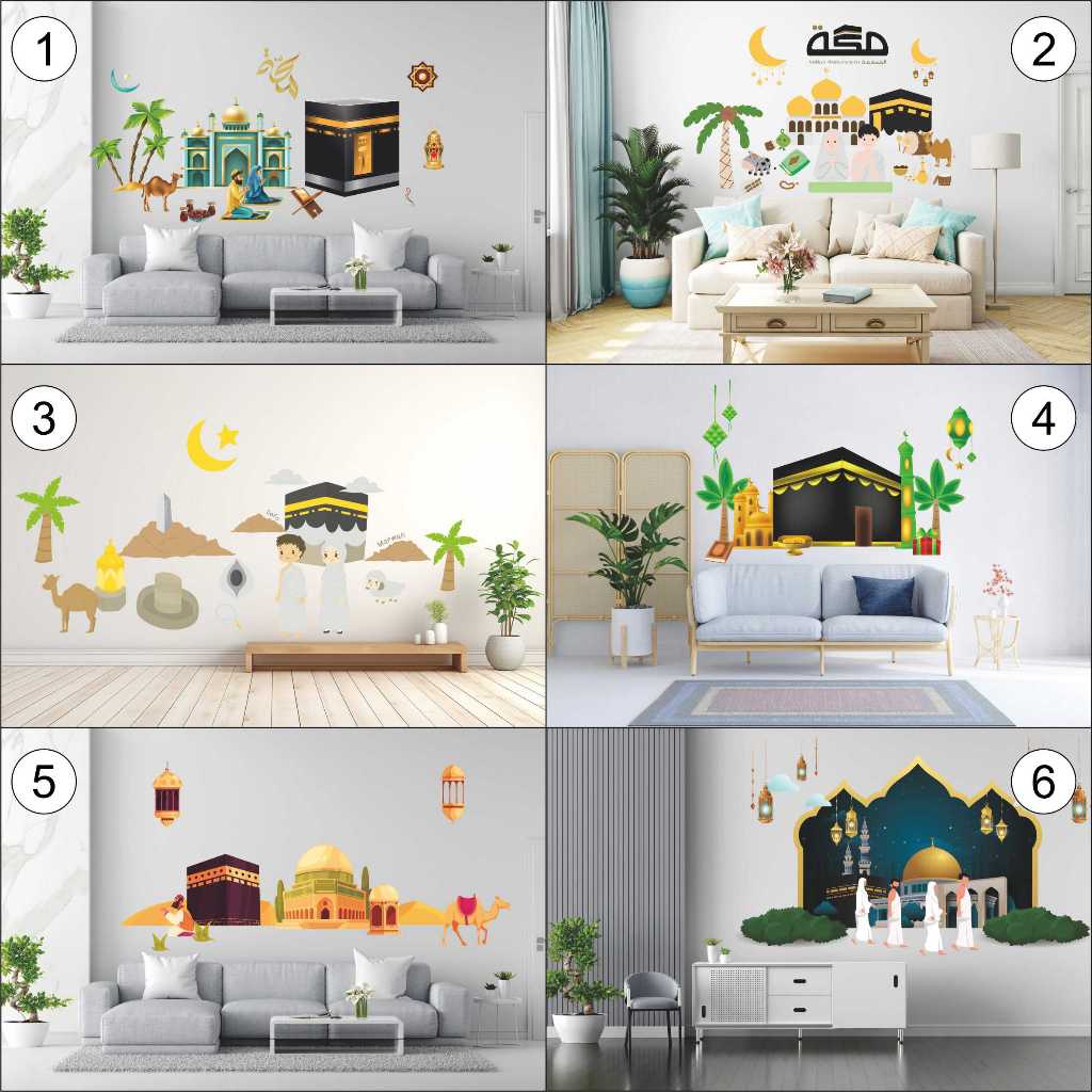 Jual Semesta Wall Sticker Motif Makkah Lebih Besar 80X120 Stiker ...