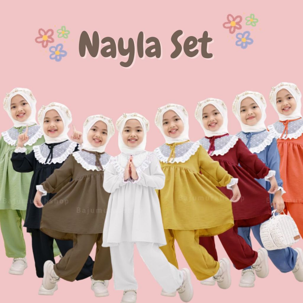 Jual Setelan Nayla Crinkle mix Tile Setcel Anak Crinkle Stelan Anak ...