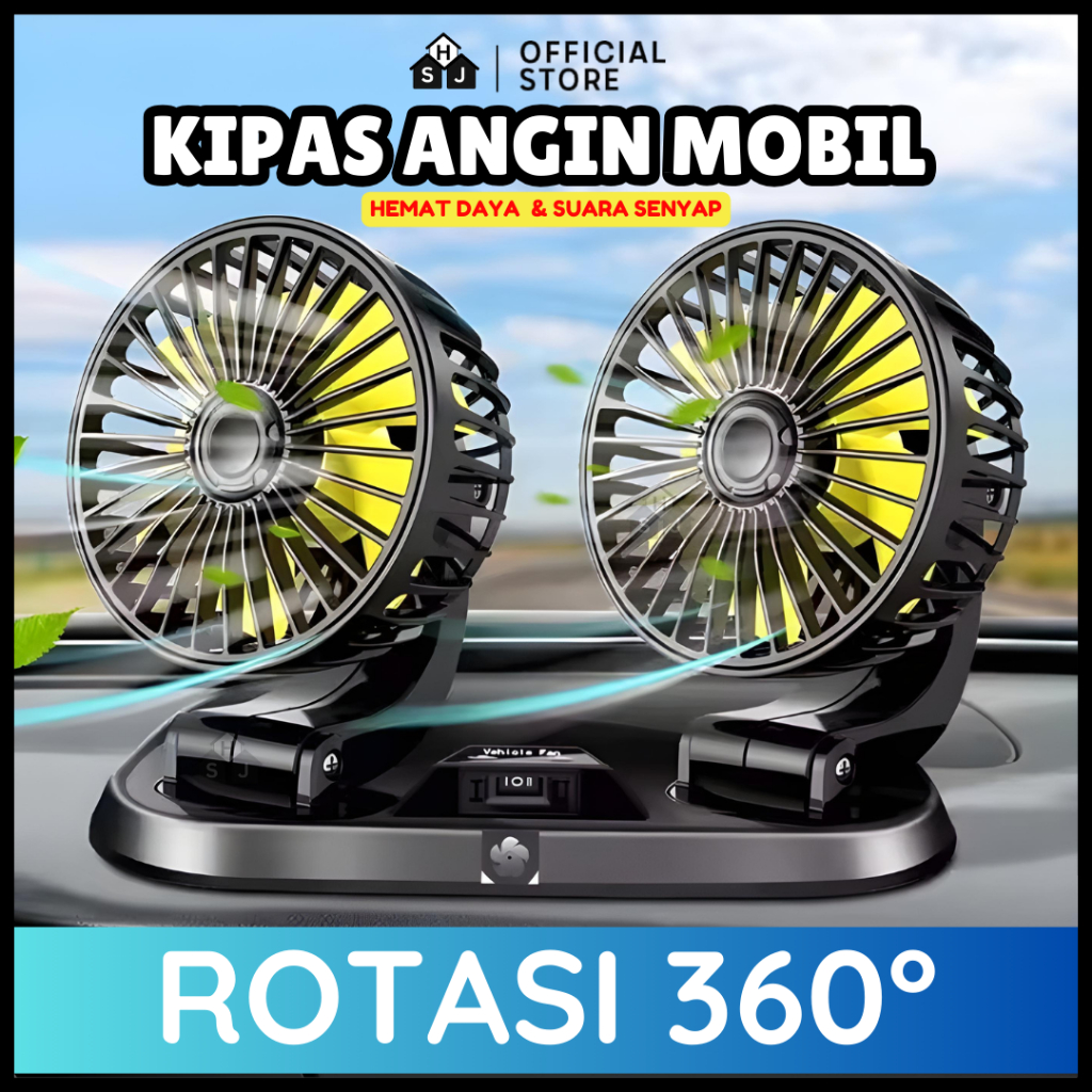 Jual Kipas Angin Mobil 2 Kepala 12 Volt / Kipas Pendingin Mobil Truck ...