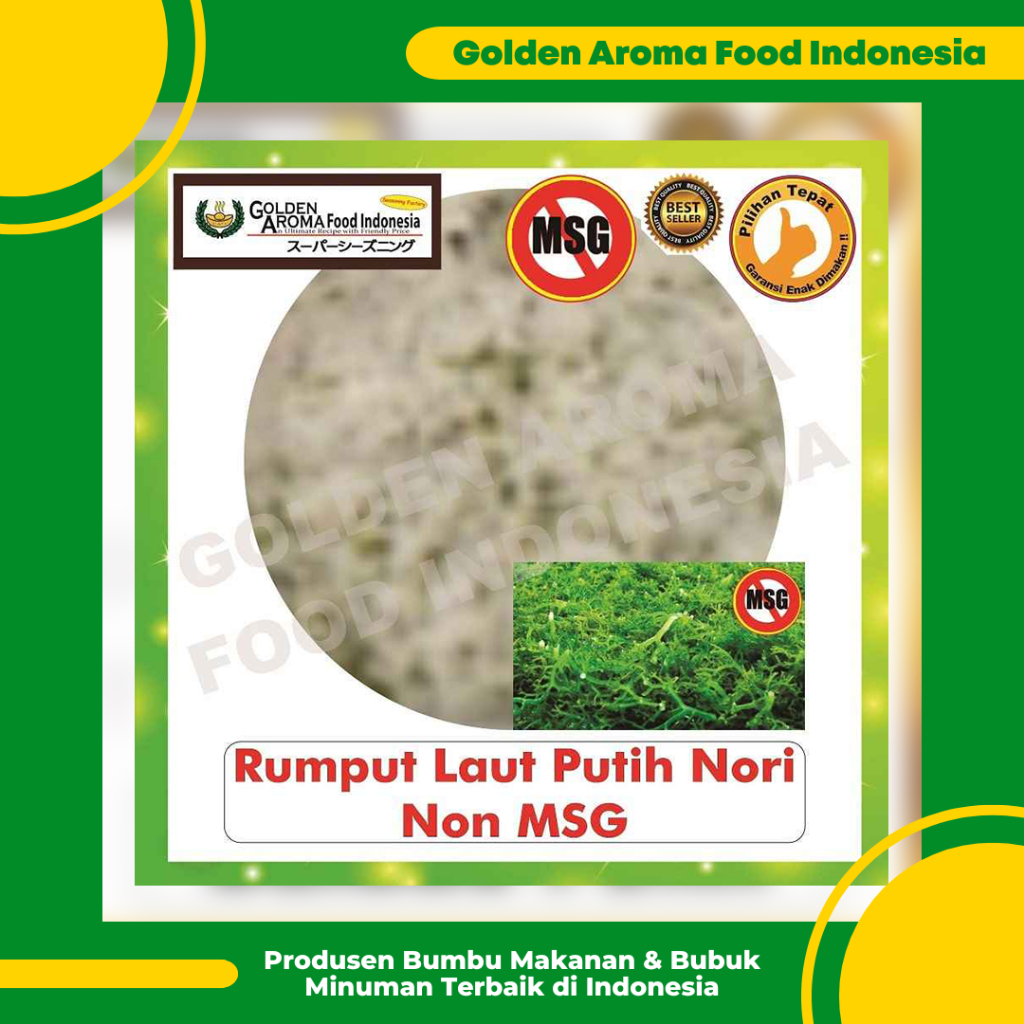 Jual Bumbu Tabur Rasa Seaweed Rumput Laut Putih Nori Non MSG 1 Kg Bubuk ...