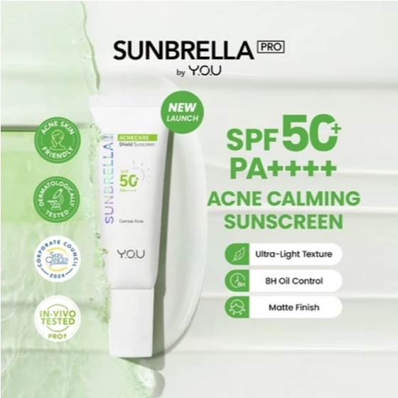 Jual YOU ( Y.O.U ) Sunbrella Pro Acnecare Shield Sunscreen SPF 50+ PA++++ Acne Sunscreen ...