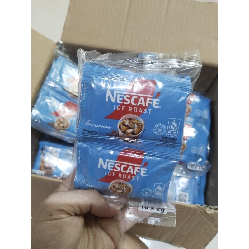 Jual Nescafe ICE ROAST Americano 10x2gr Kopi instant nescafe biru ...