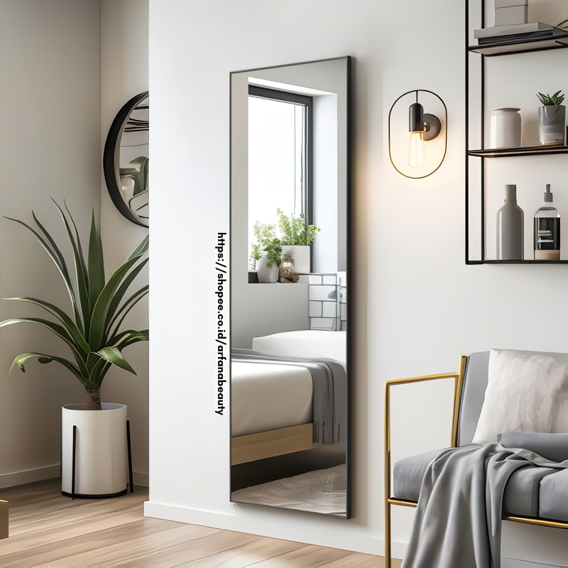 Jual Cermin Aesthetic Frameless Full Body Besar Kaca Gantung Dinding ...