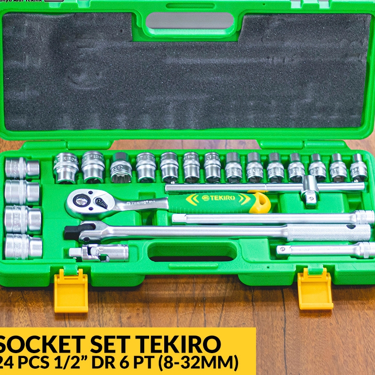 Jual KUNCI SOCK SET 24 PCS PVC TEKIRO HAND MATA SOK SHOCK SOCKET 24PCS BOX PLASTIK 6 12 PT 6PT ...
