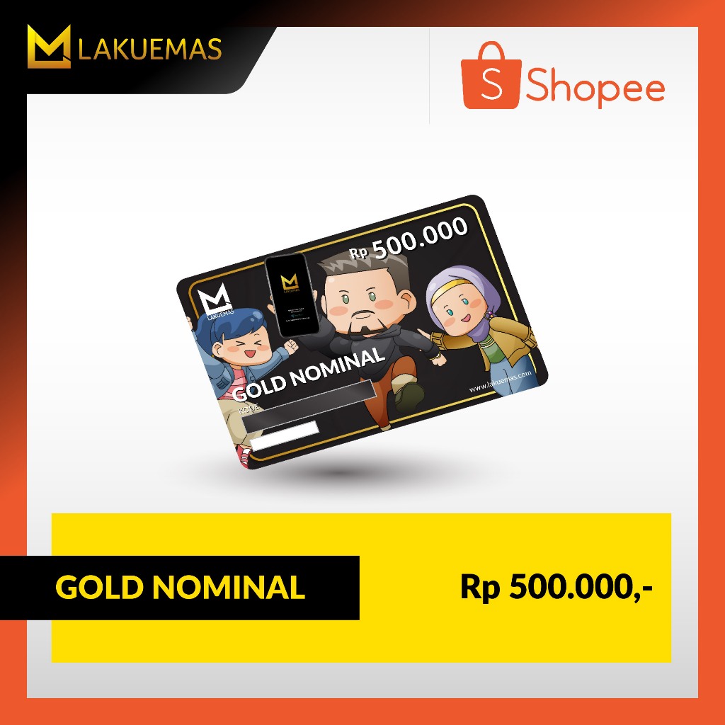 Jual LAKUEMAS – VOUCHER EMAS FISIK Nominal 500 Ribu | Shopee Indonesia