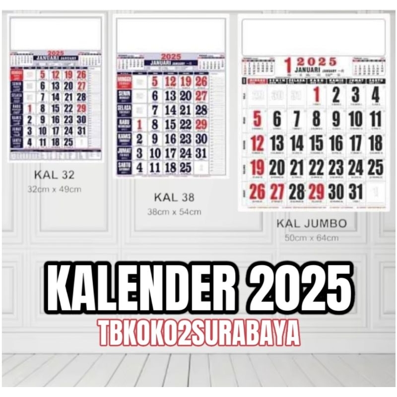 Jual PROMO KALENDER 2025 DINDING KERTAS HVS TERBARU | Shopee Indonesia