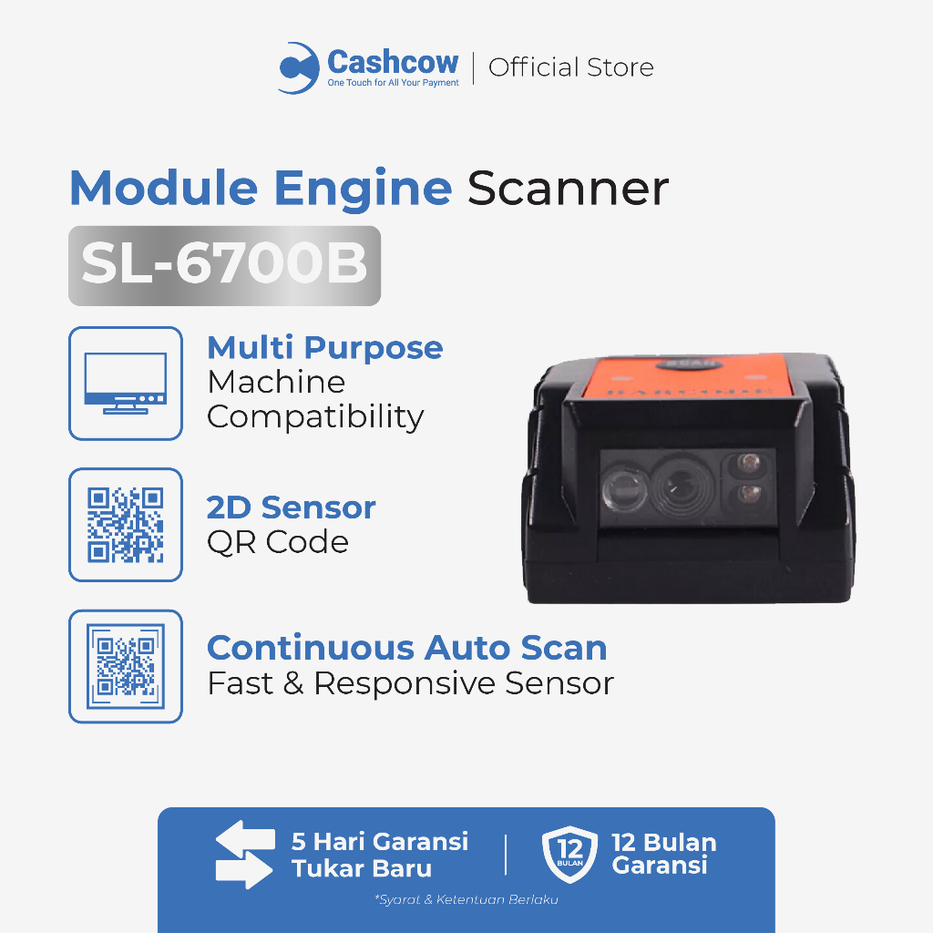 Jual Barcode Reader Modul Scanner 1D 2D Auto Scan SL-6700B | Shopee ...
