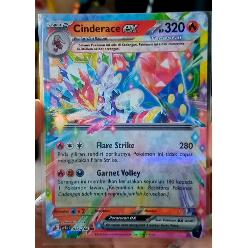 Jual KARTU POKEMON CINDERACE ex RR INDONESIA HOLO RAINBOW | Shopee ...